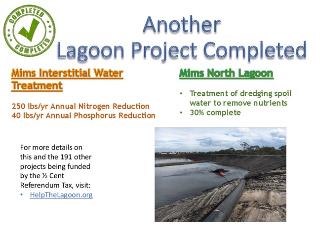 Mims North Lagoon Interstitial Water Treatment > Brevard Indian River Lagoon Coalition